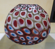 Vaso in vetro di Murano con murrine